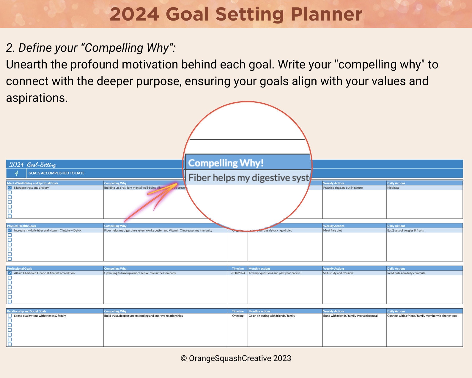 2024 Goal Planner 2024 Goal Setting Planner SMARTER Goal - Etsy