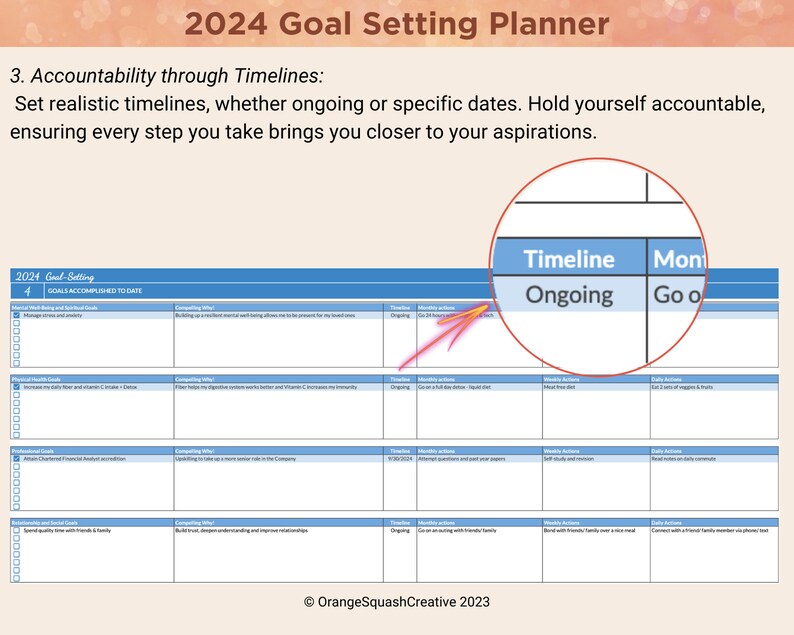 2024 Goal Planner 2024 Goal Setting Planner SMARTER Goal - Etsy
