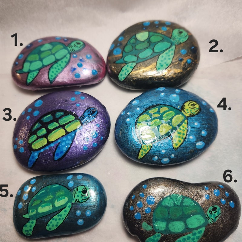 Painted Rock Turtle - Etsy