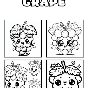 Fruit Coloring Pages, Fruit Coloring Book for Kids, Cute Fruits, Great ...