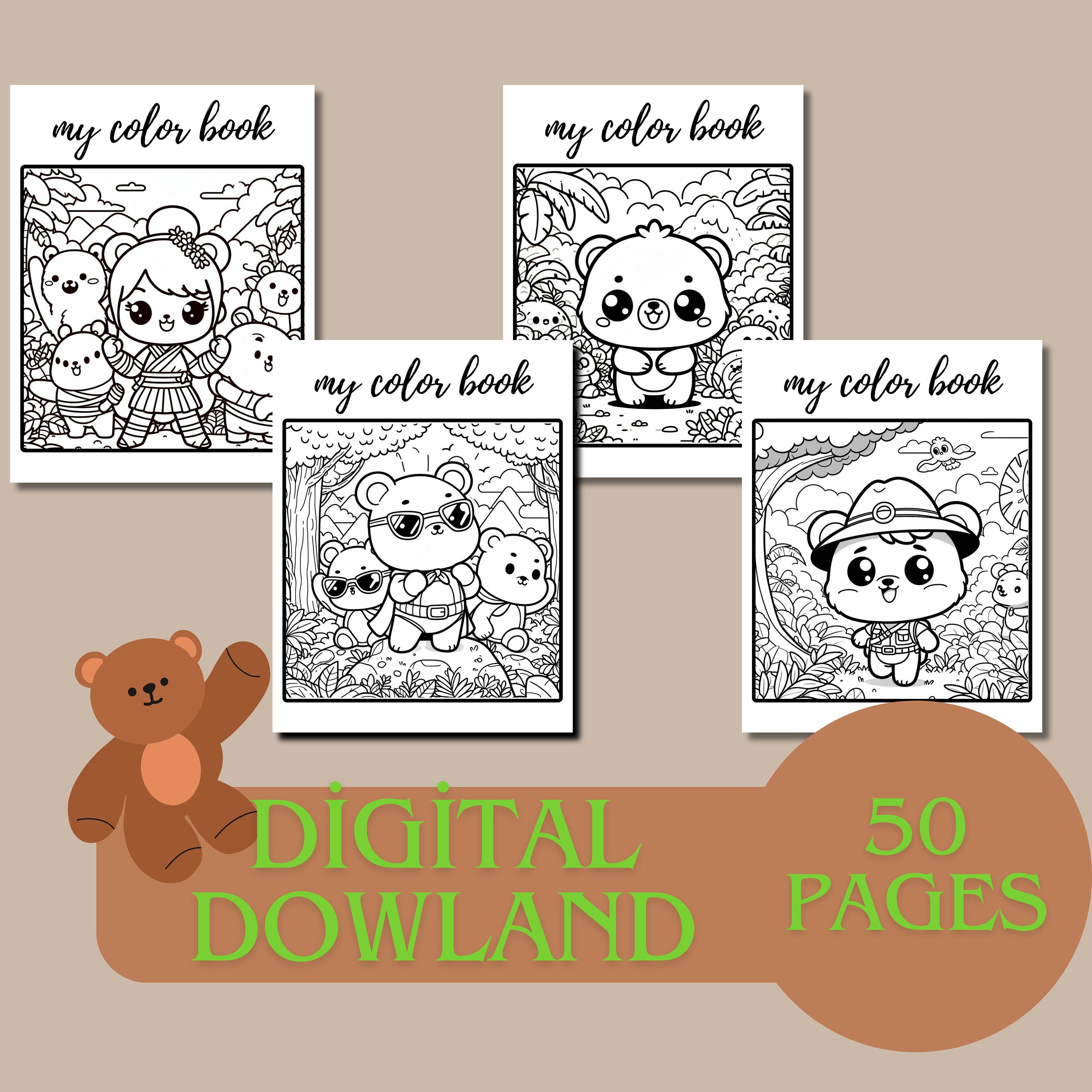 Bear Coloring Pages 50 Printable Bear Coloring Pages for Kids, Boys ...
