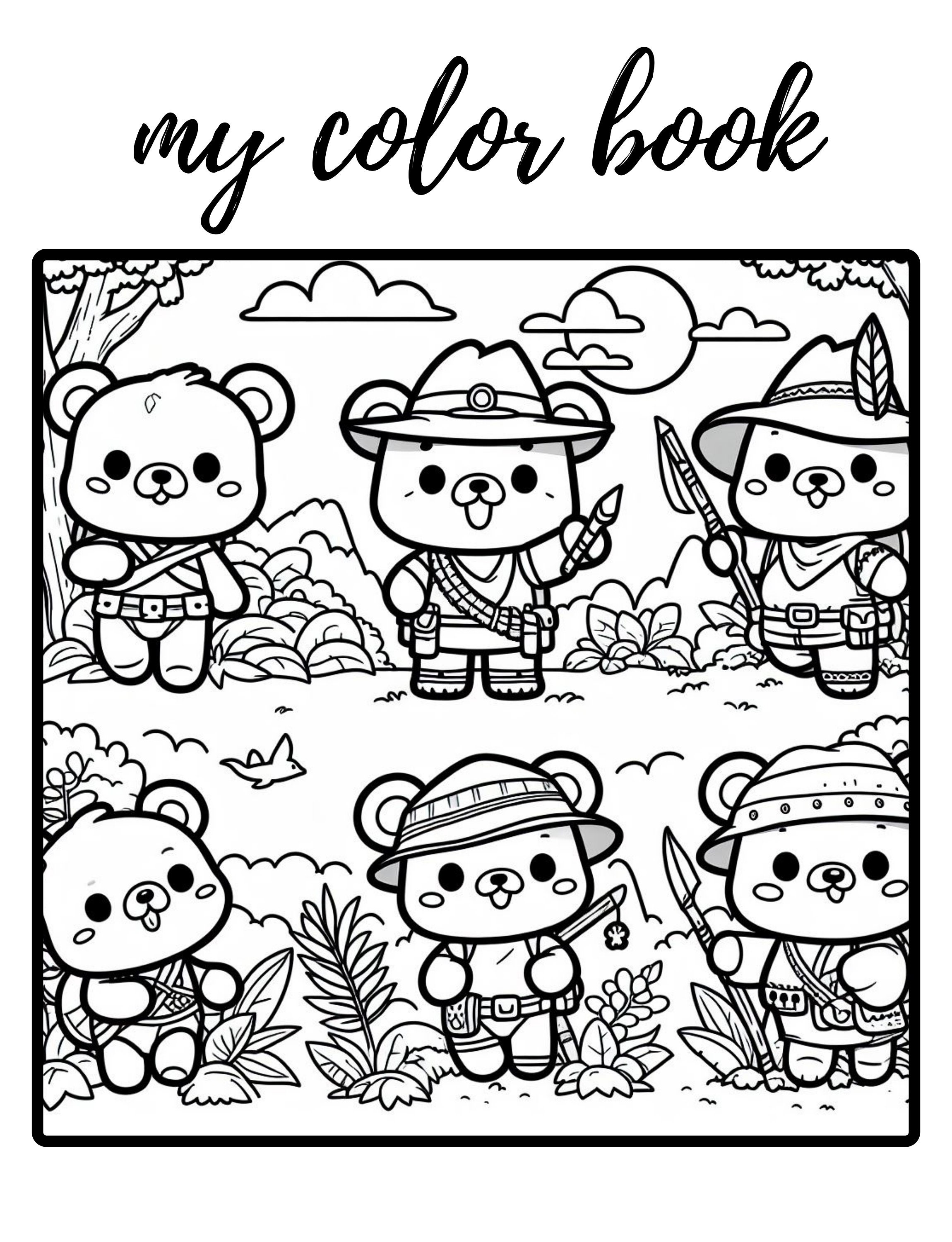 Bear Coloring Pages 50 Printable Bear Coloring Pages for Kids, Boys ...
