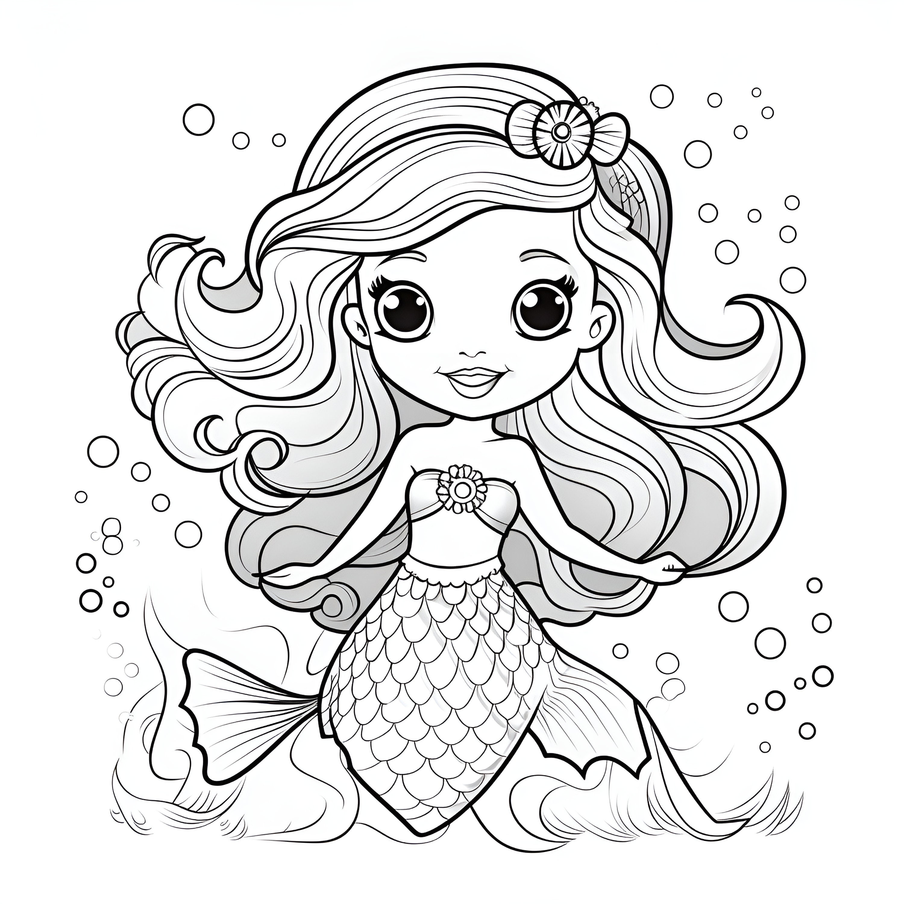 Magical Mermaid Coloring Book | Printable Download | Relaxing Coloring ...
