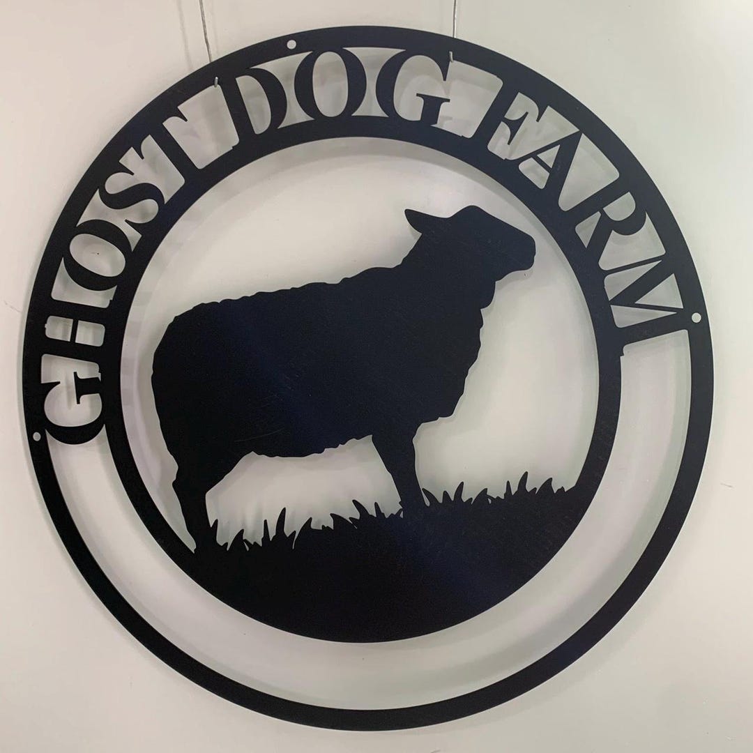 Custom Sheep Farmhouse Metal Sign, Sheep Silhouette Metal Wall Art ...