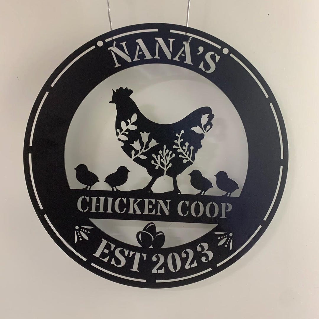 Personalized Chicken Coop Metal Farm Sign, Customize Hen House Metal ...