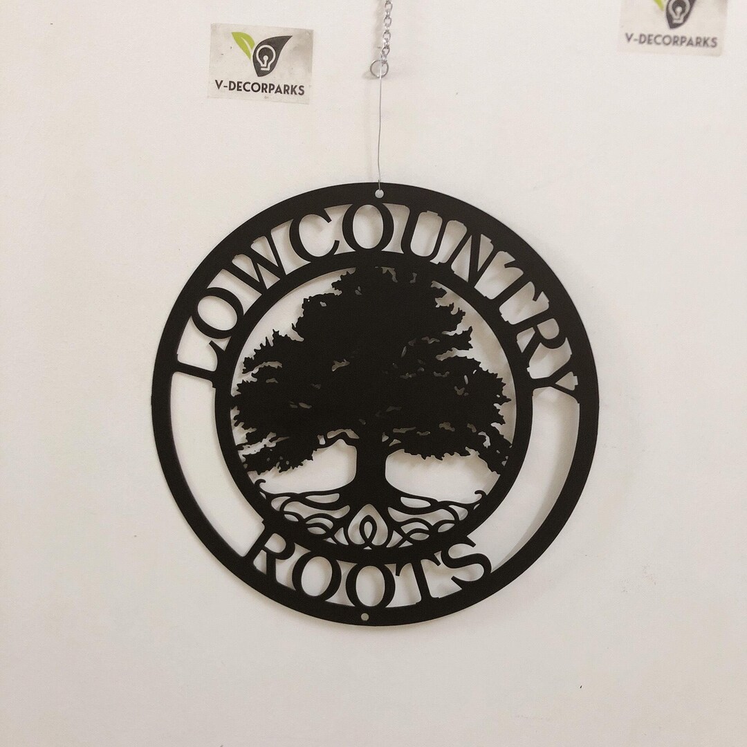 Custom Oak Tree Monogram Metal Sign, Oak Tree Metal Wall Art, Family ...