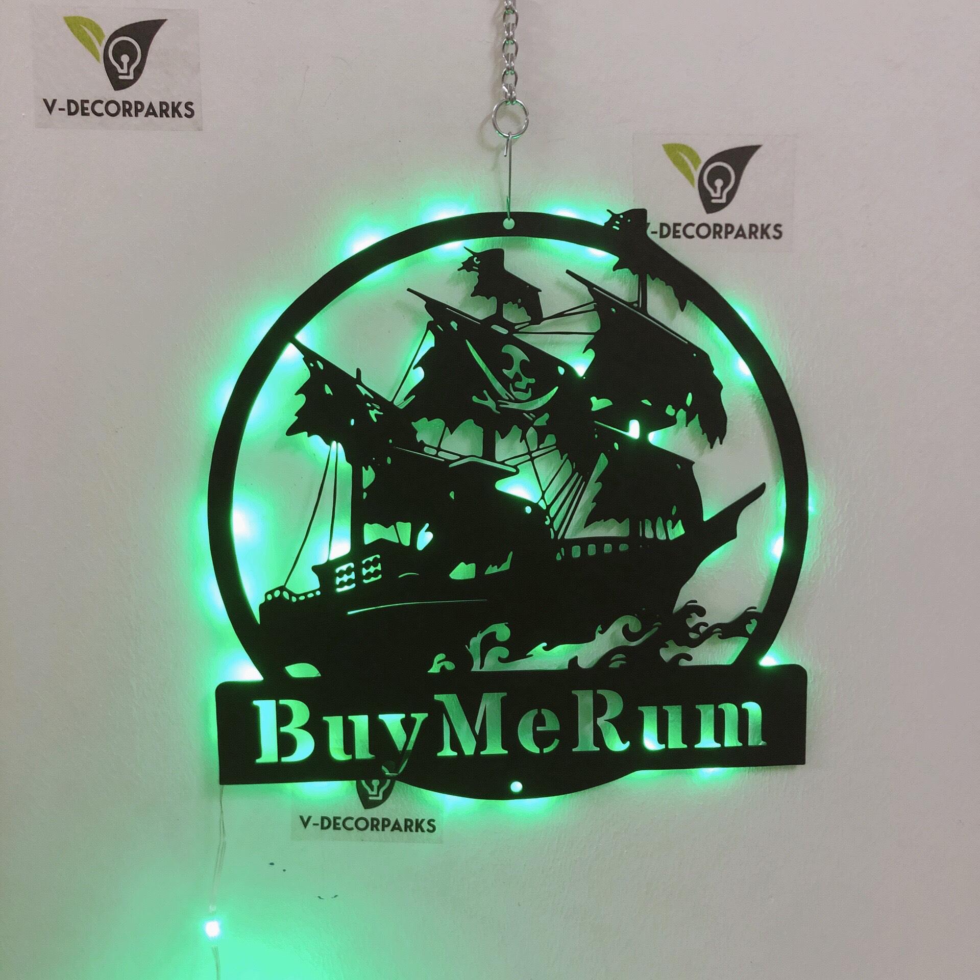 Custom Pirate Ship Metal Wall Art With LED Lights, Metal Pirate Ship ...