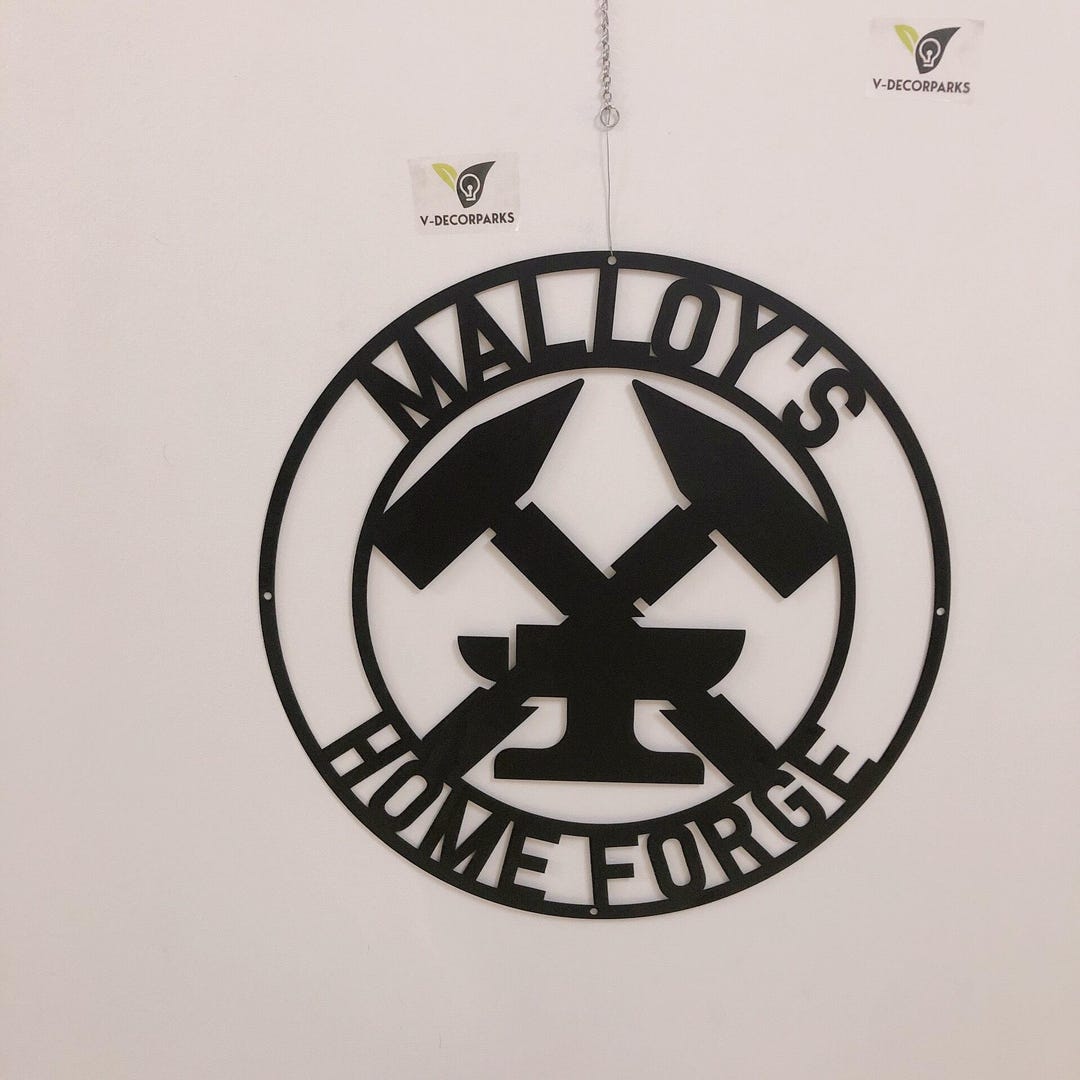 Personalized Blacksmith Forge Wall Art, Forge Sign, Metal Anvil Sign ...