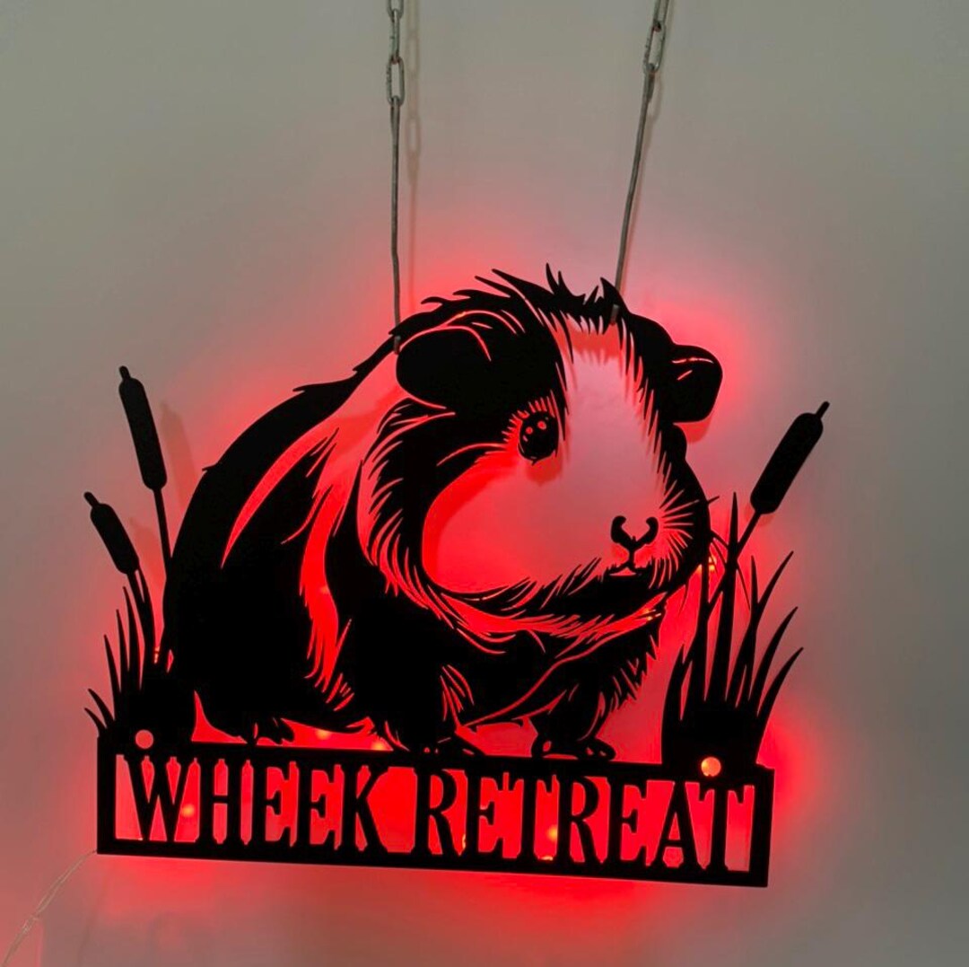 Custom Adorable Hamster Metal Home Decor LED Light, Personalized ...