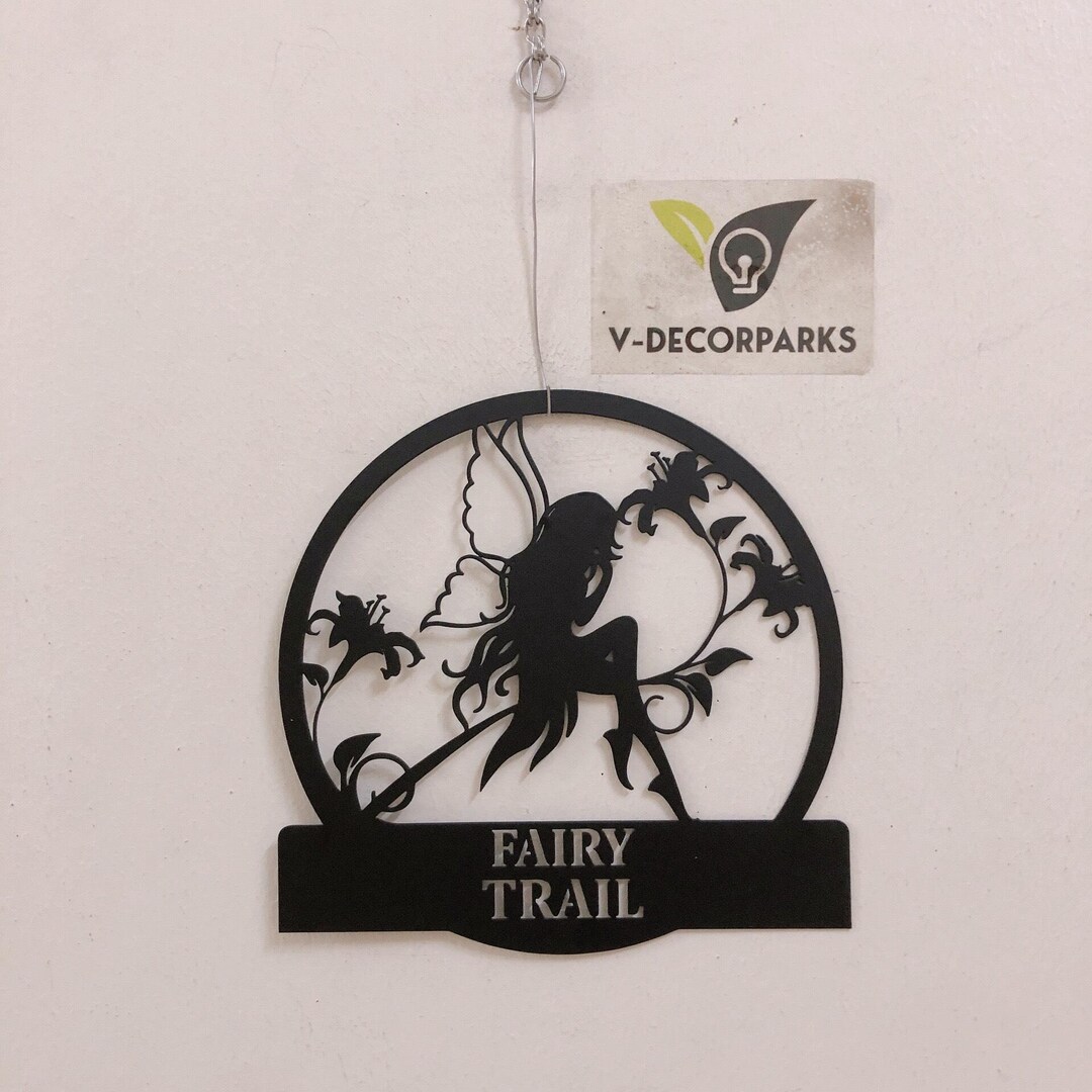 Personalized Fairy Monogram Metal Wall Art, Fairy Metal Sign, Fairy ...
