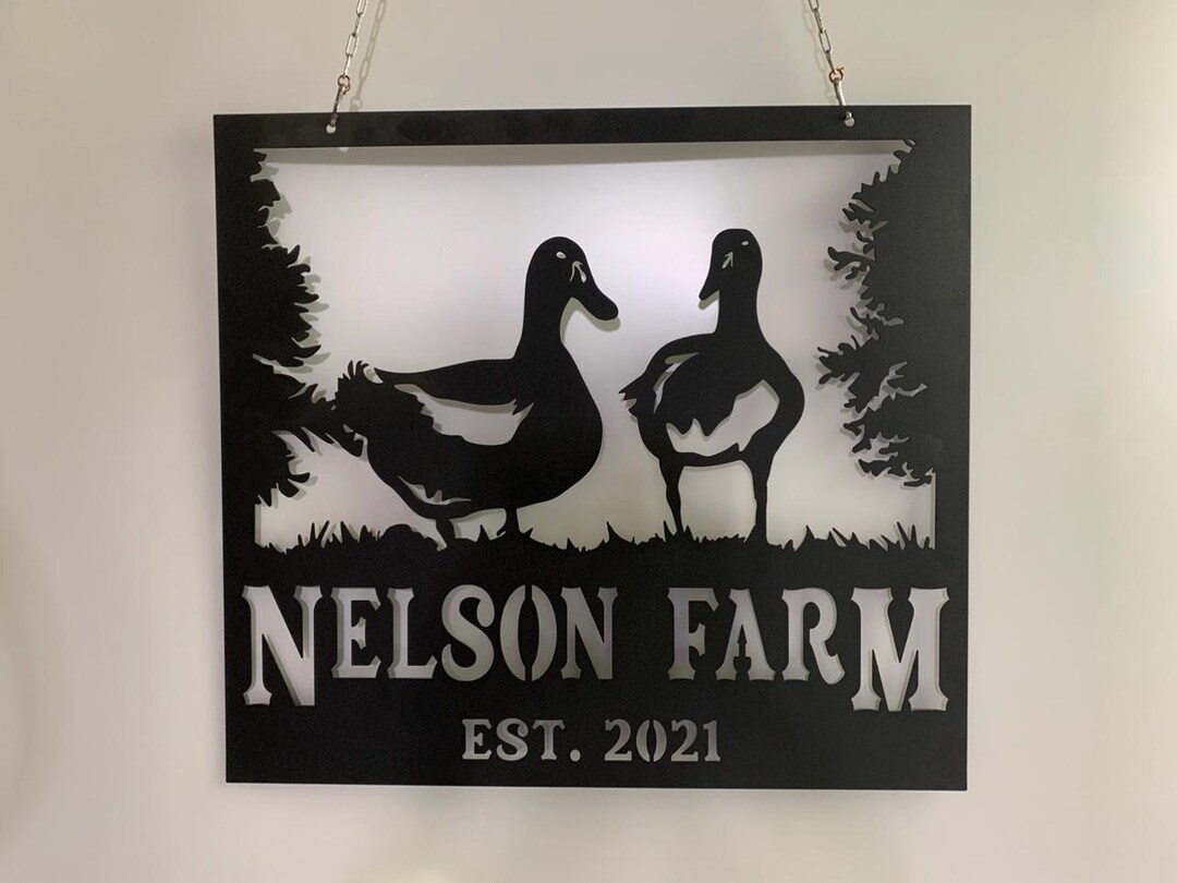 Custom Duck Metal Sign, Duck Farm Sign, Duck Ranch Sign, Personalized ...