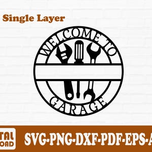 Rustic Garage Sign SVG, Industrial Style Workshop Decor, Tool Shed ...