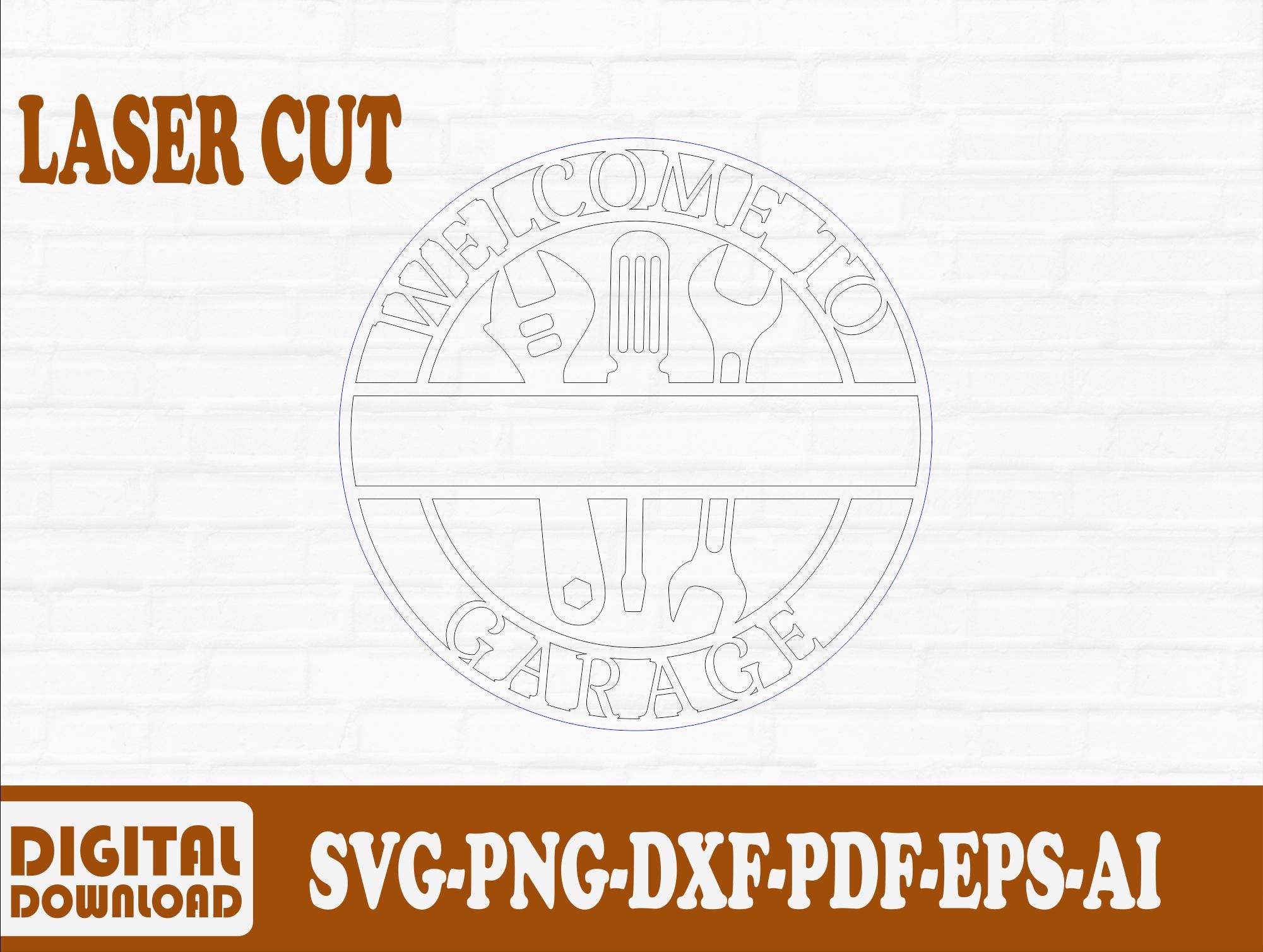 Rustic Garage Sign SVG, Industrial Style Workshop Decor, Tool Shed ...