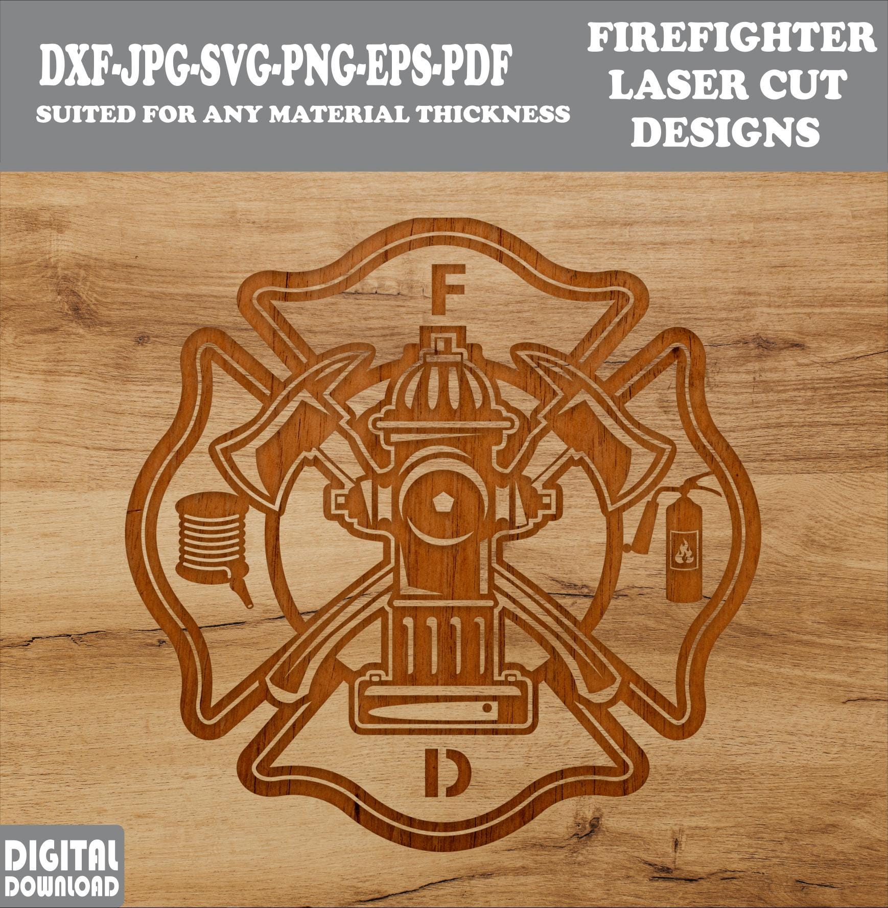 Firefighter Signs Bundle, Custom Name Sign Laser Cut, Fire Fighter ...