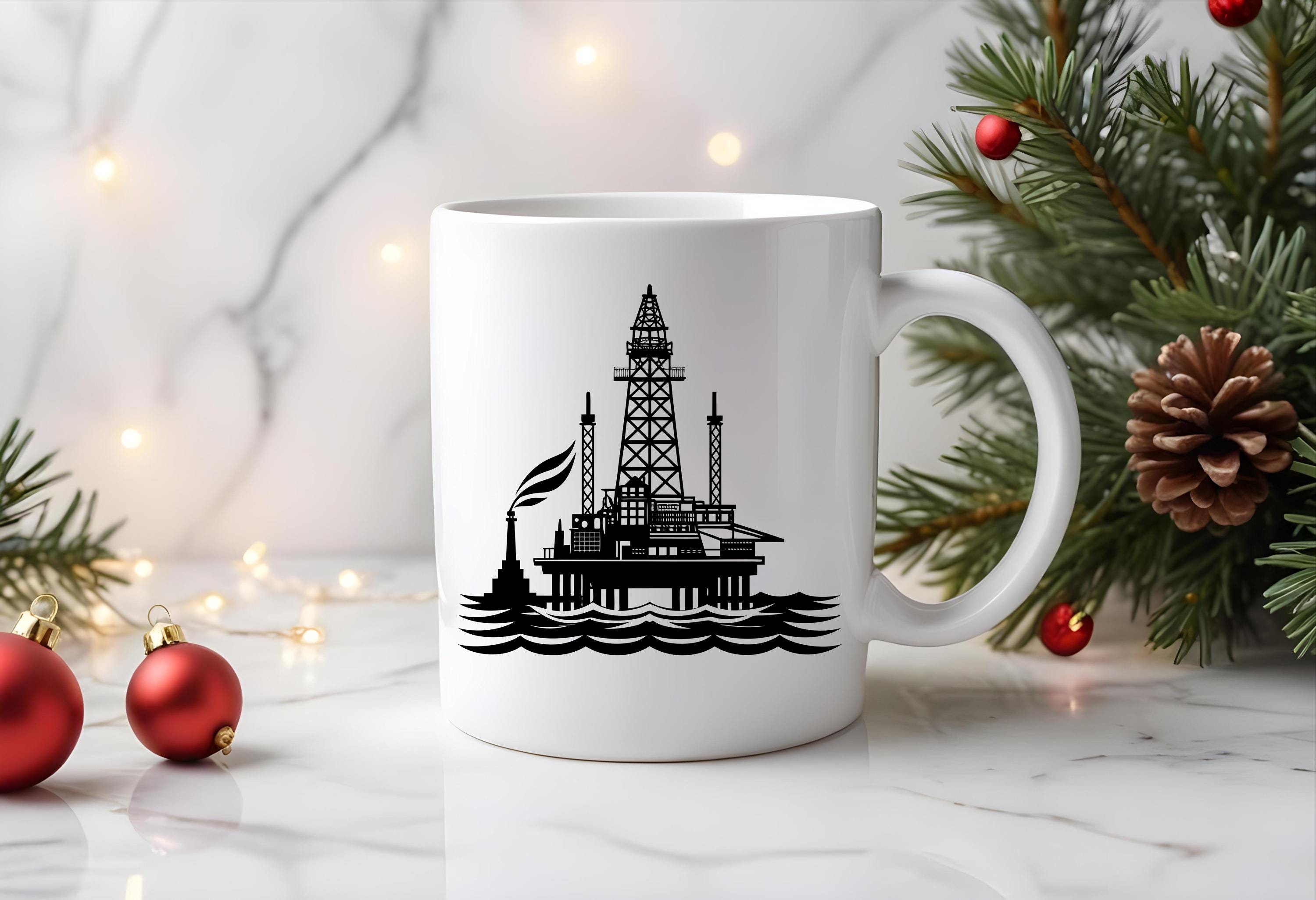 Sea Drilling Oil Rig 2 SVG, Oil Rig SVG, Oilfield Svg, Oil Pump Svg ...