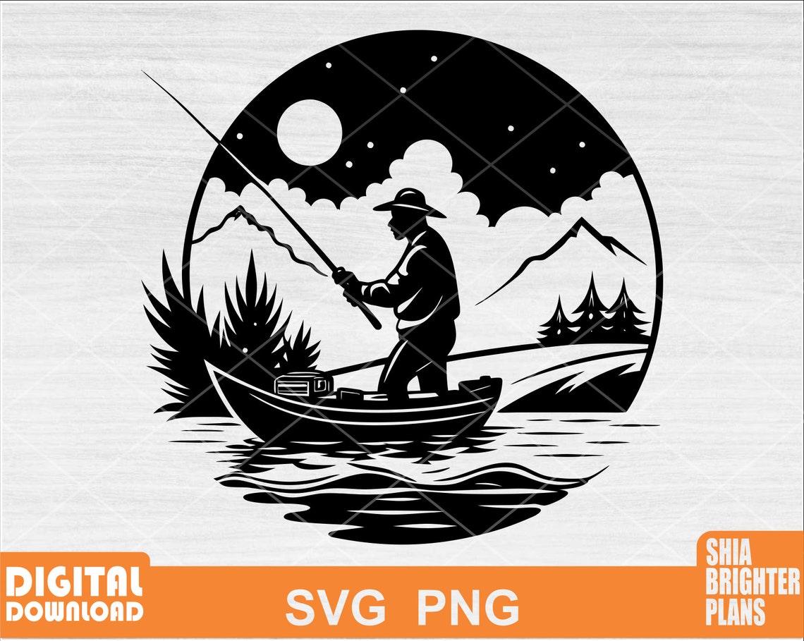 Fishing Svg, Fisherman Svg, Fishing Png, Fish Svg, Fish Hook Svg, for ...