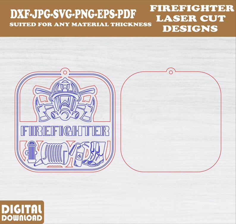 Firefighter Signs, Custom Name Sign Laser Cut, Fire Fighter Paper Cut ...