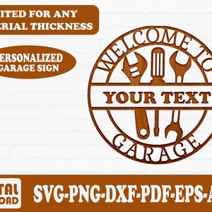 Rustic Garage Sign SVG, Industrial Style Workshop Decor, Tool Shed ...