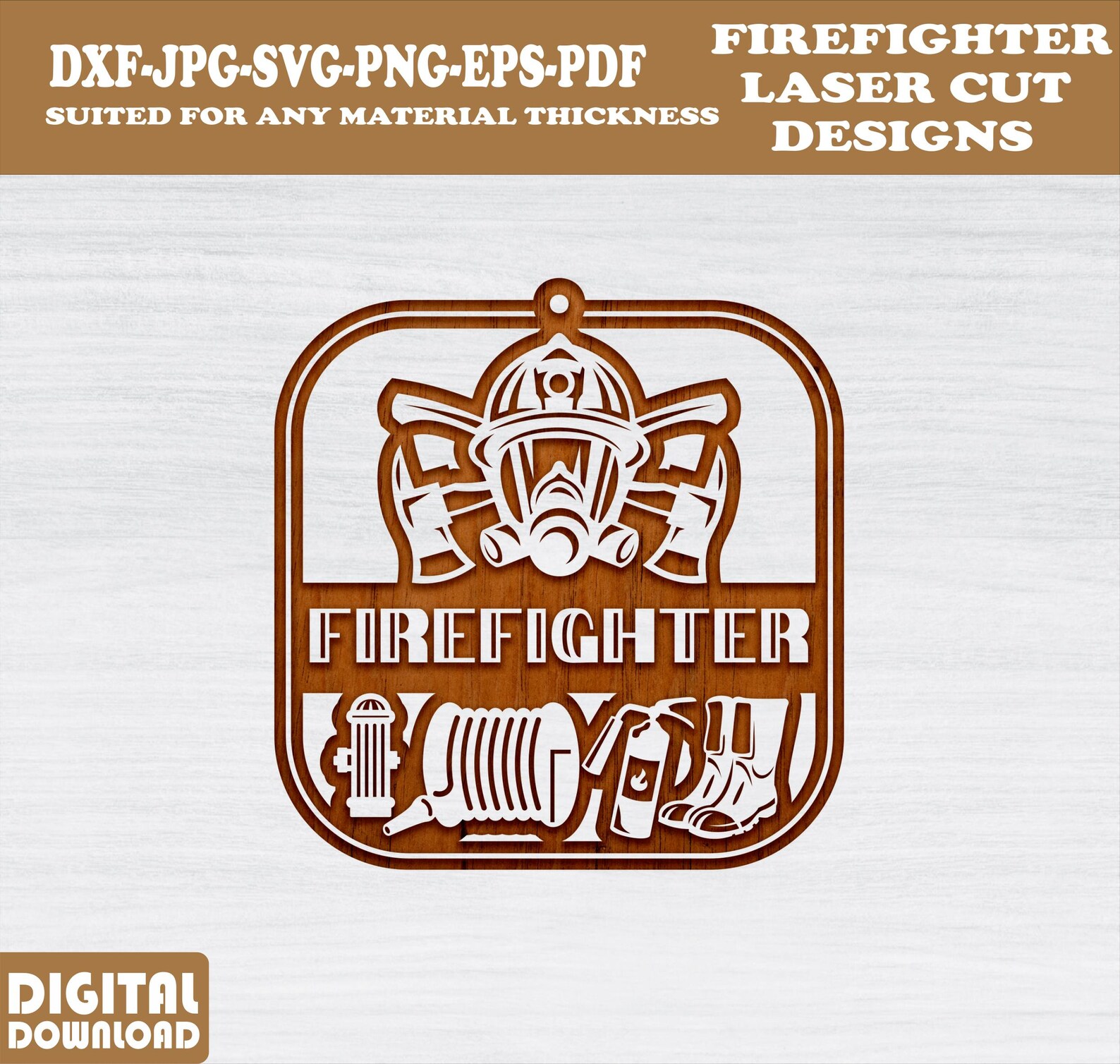 Firefighter Signs, Custom Name Sign Laser Cut, Fire Fighter Paper Cut ...