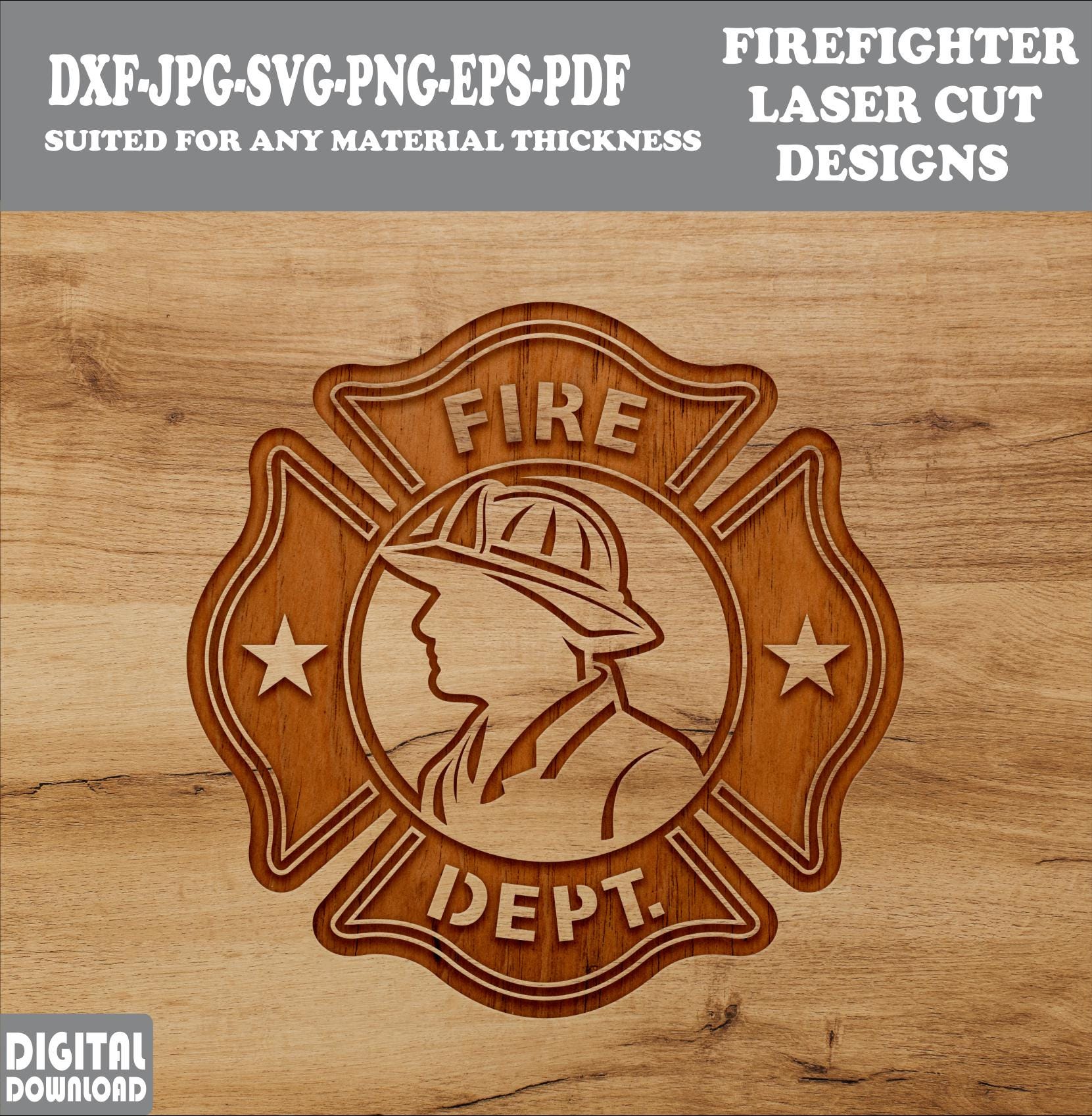 Firefighter Signs Bundle, Custom Name Sign Laser Cut, Fire Fighter ...