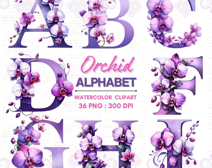 Buttercup Flower Alphabet Clipart - Watercolor PNG Letters - Etsy Canada