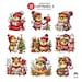 Christmas Capybara Clipart Set 2| 35 Watercolor Holiday Capybaras With ...