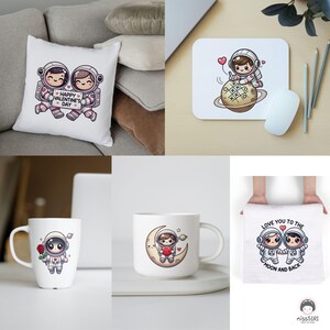Kawaii Astronaut Valentine Clipart – 25 PNG Space Lover Graphics ...