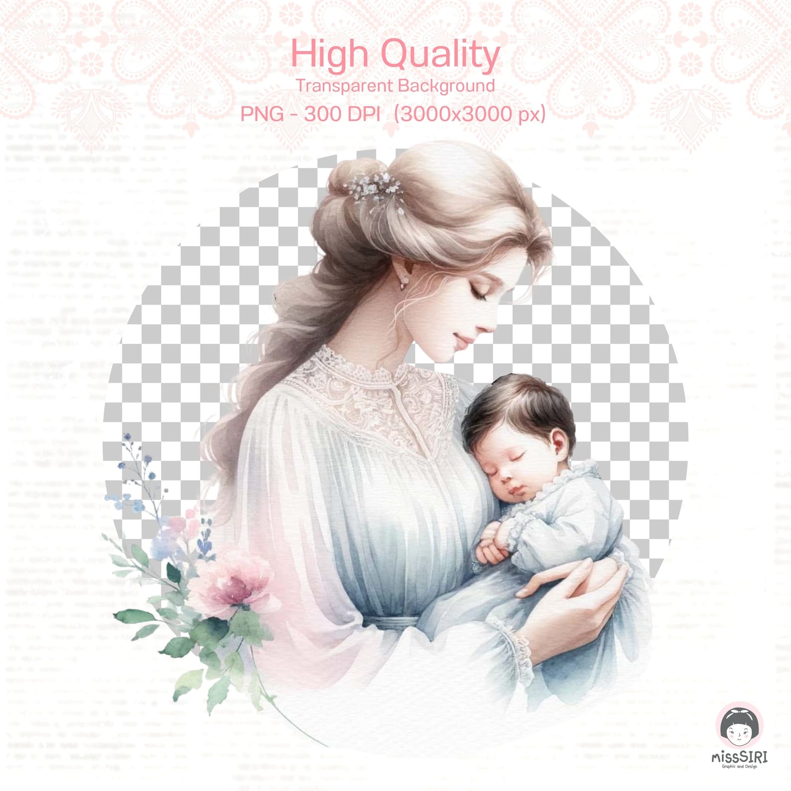 Mother and Baby Watercolor Clipart Series. - Etsy