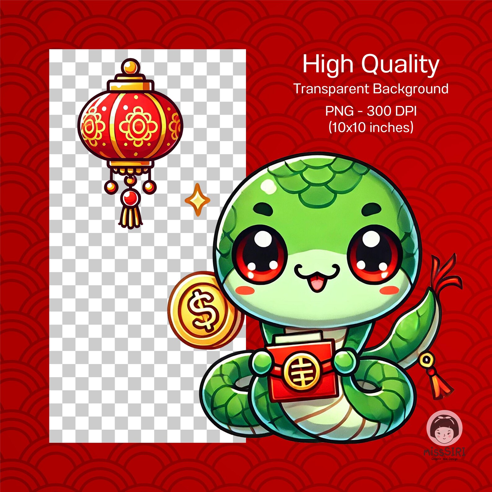Kawaii Chinese Zodiac Clipart Bundle – New Year PNG Graphics (300 DPI ...