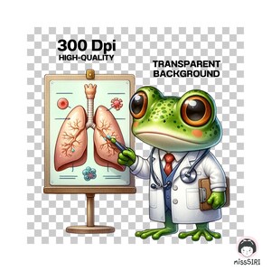 Watercolor Frog Doctor Clipart Series - Etsy