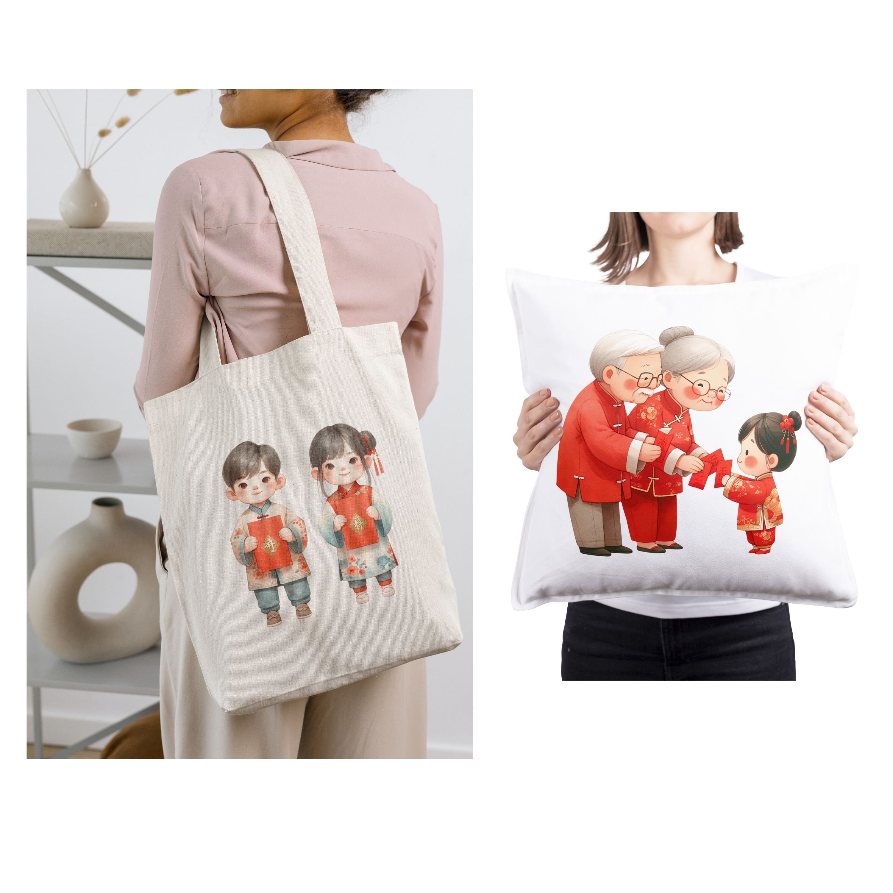 Chinese New Year Watercolor Clipart. - Etsy