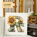 Sunflower Alphabet Watercolor Clipart Set – Rustic Floral Letters ...