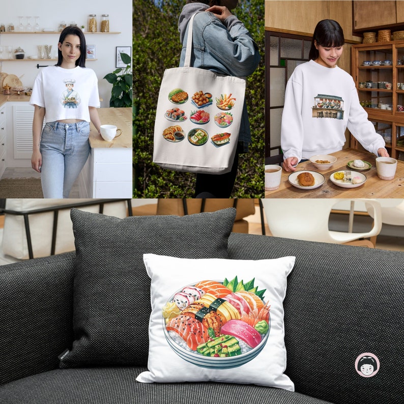 Watercolor Japanese Food Clipart for Creative Designs - Etsy