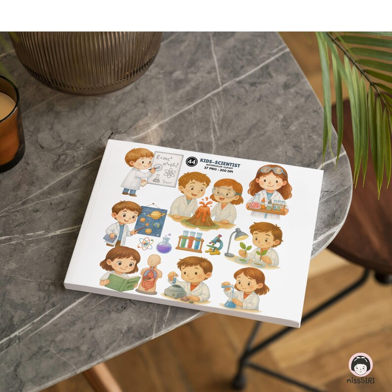 Kids Scientist Watercolor Clipart Bundle With Lab Experiments and ...