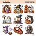 Halloween Hedgehog Clipart Set | 36 Watercolor Pngs of Cute Hedgehogs ...