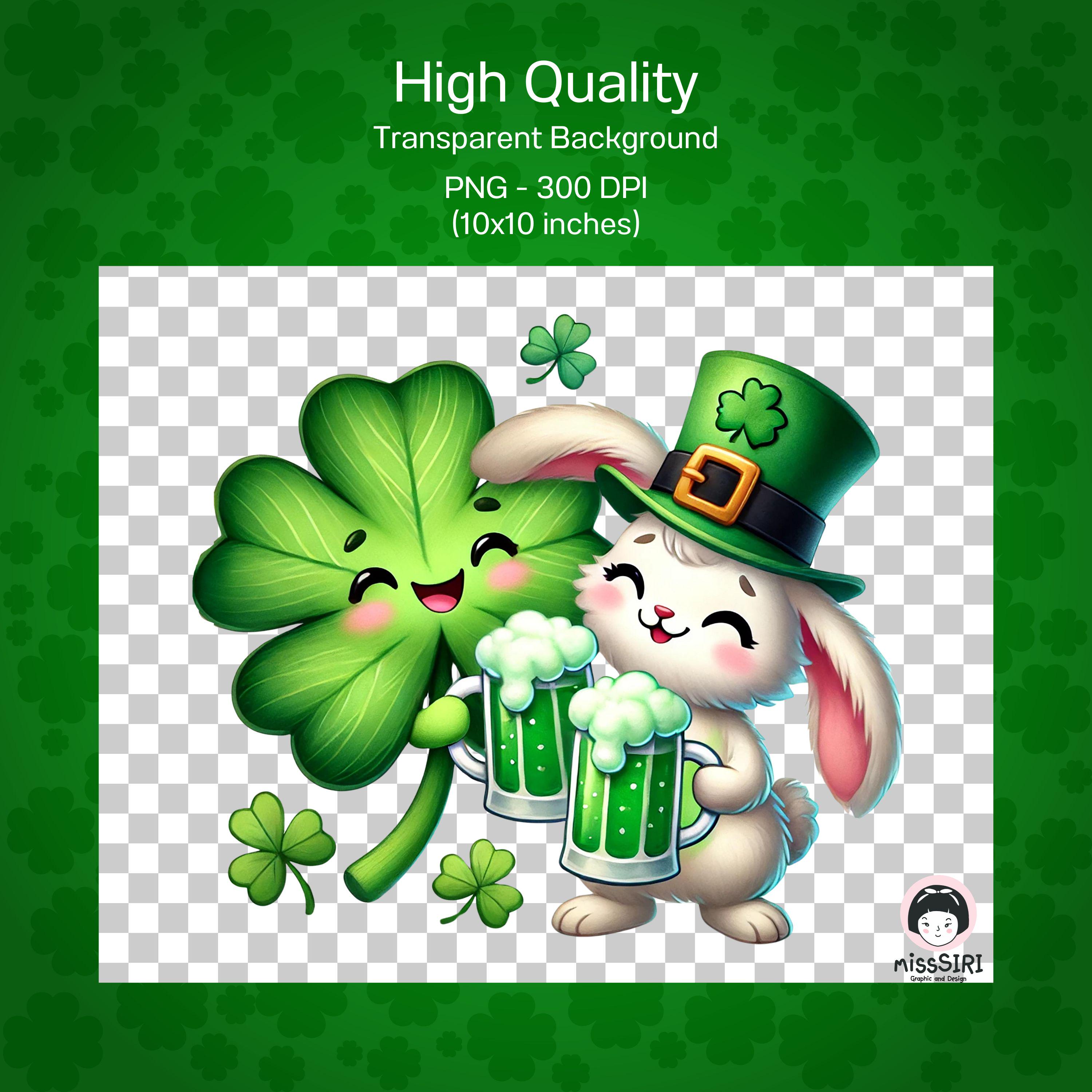 St. Patrick's Day Clover Clipart Bundle - 36 PNG Designs, Cute Shamrock ...