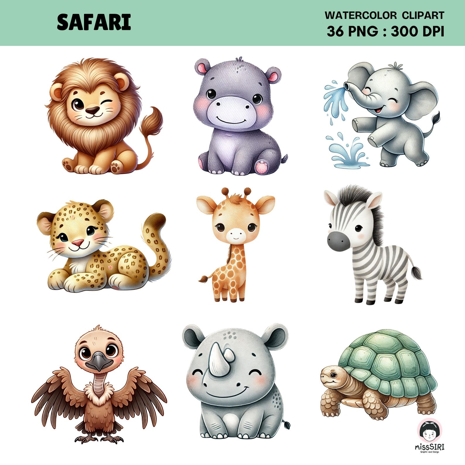 Safari Adventure Clipart Set | 36 Watercolor Pngs of Kids in Explorer ...