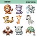 Safari Adventure Clipart Set | 36 Watercolor Pngs of Kids in Explorer ...