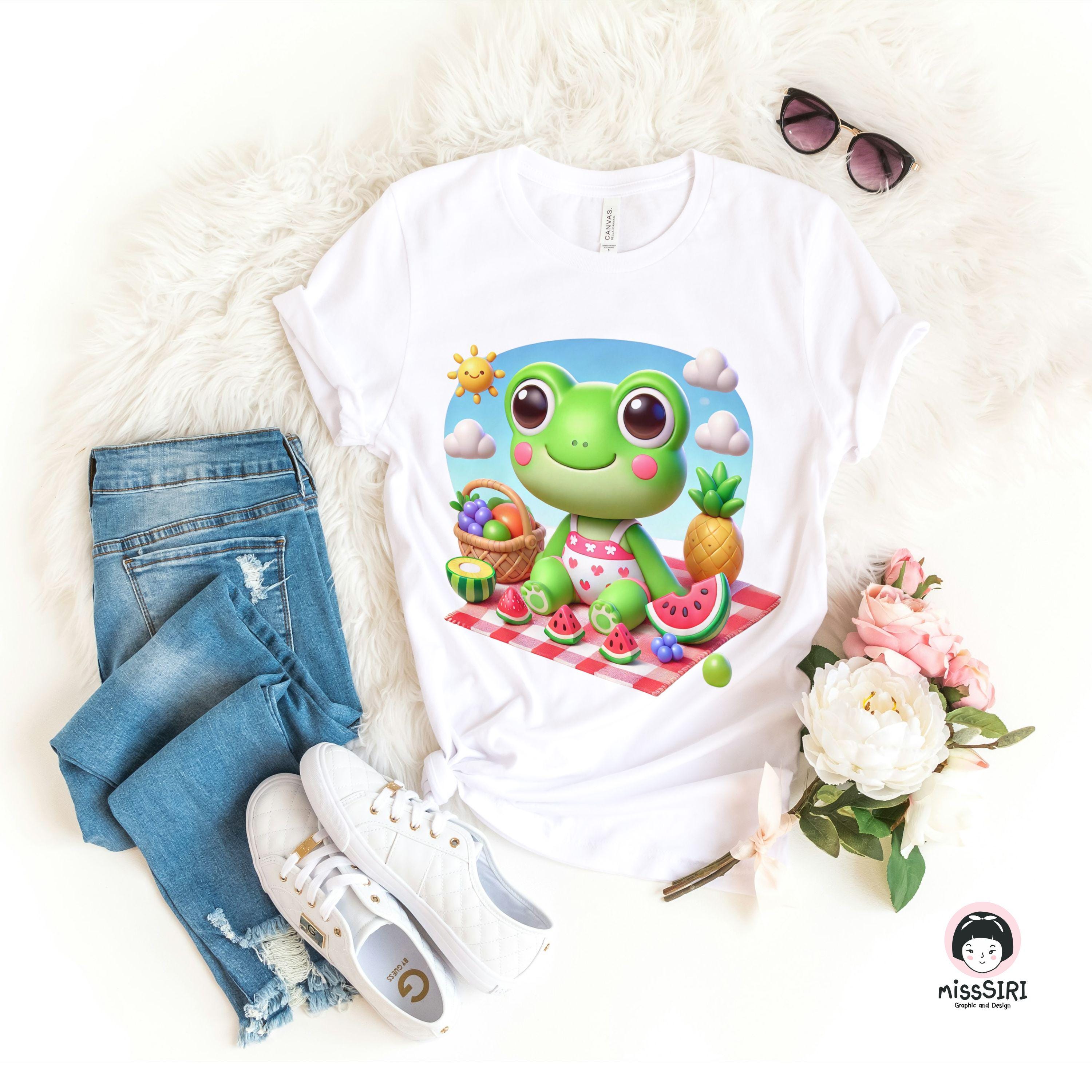 Summer Frog Watercolor Clipart Set – 42 Cute PNG Beach Frogs on ...