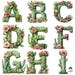 Cactus Alphabet Watercolor Clipart – 39 PNG Floral Cactus Letters ...