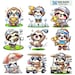 Golf Sloth Watercolor Clipart – 36 PNG Adorable Golfing Sloths, Golf ...