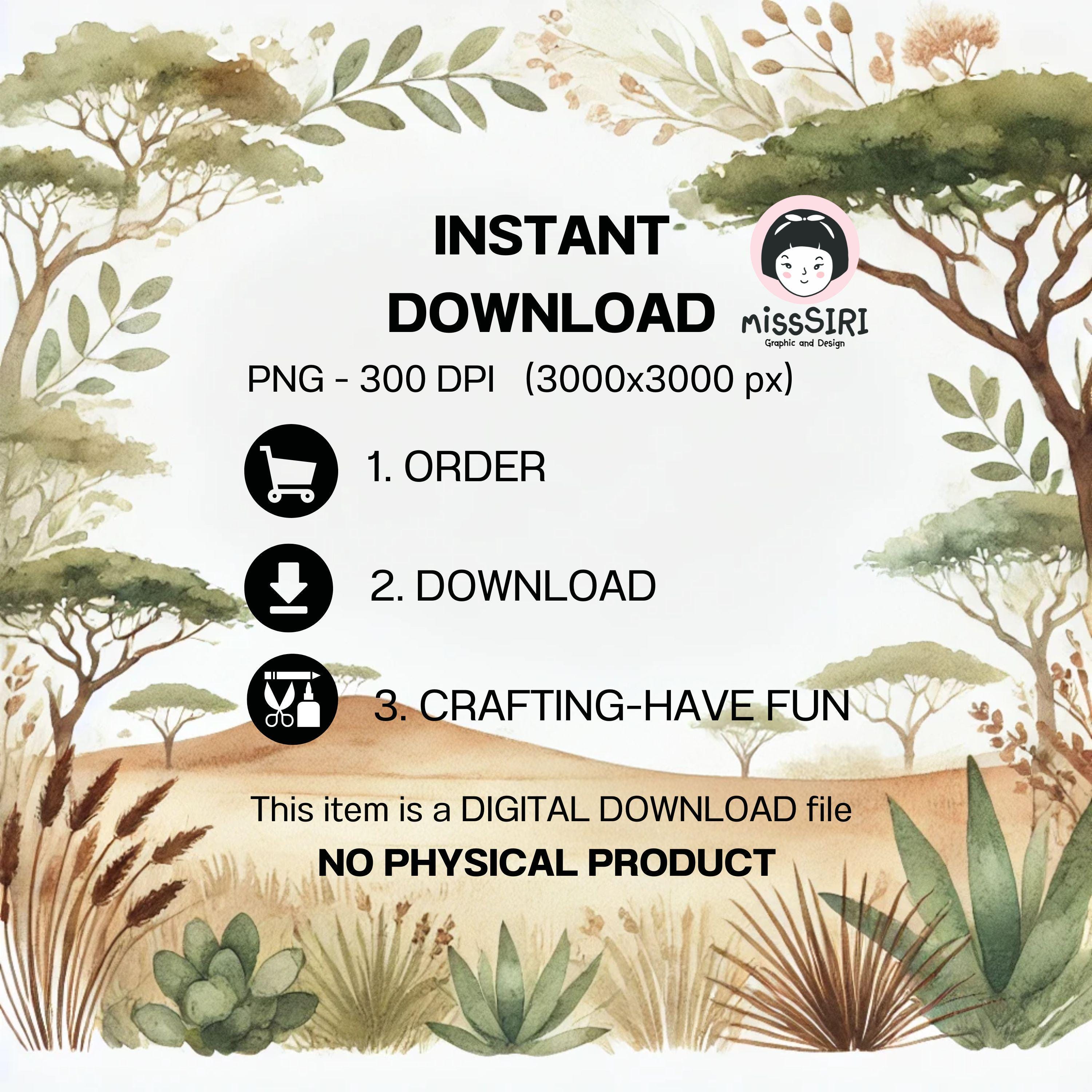 Safari Adventure Clipart Set | 36 Watercolor Pngs of Kids in Explorer ...