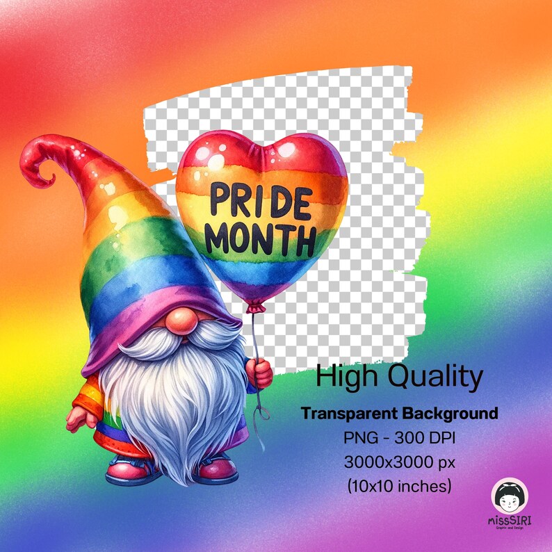 Colorful Pride Gnomes Festive LGBTQ Celebration Watercolor Clipart - Etsy