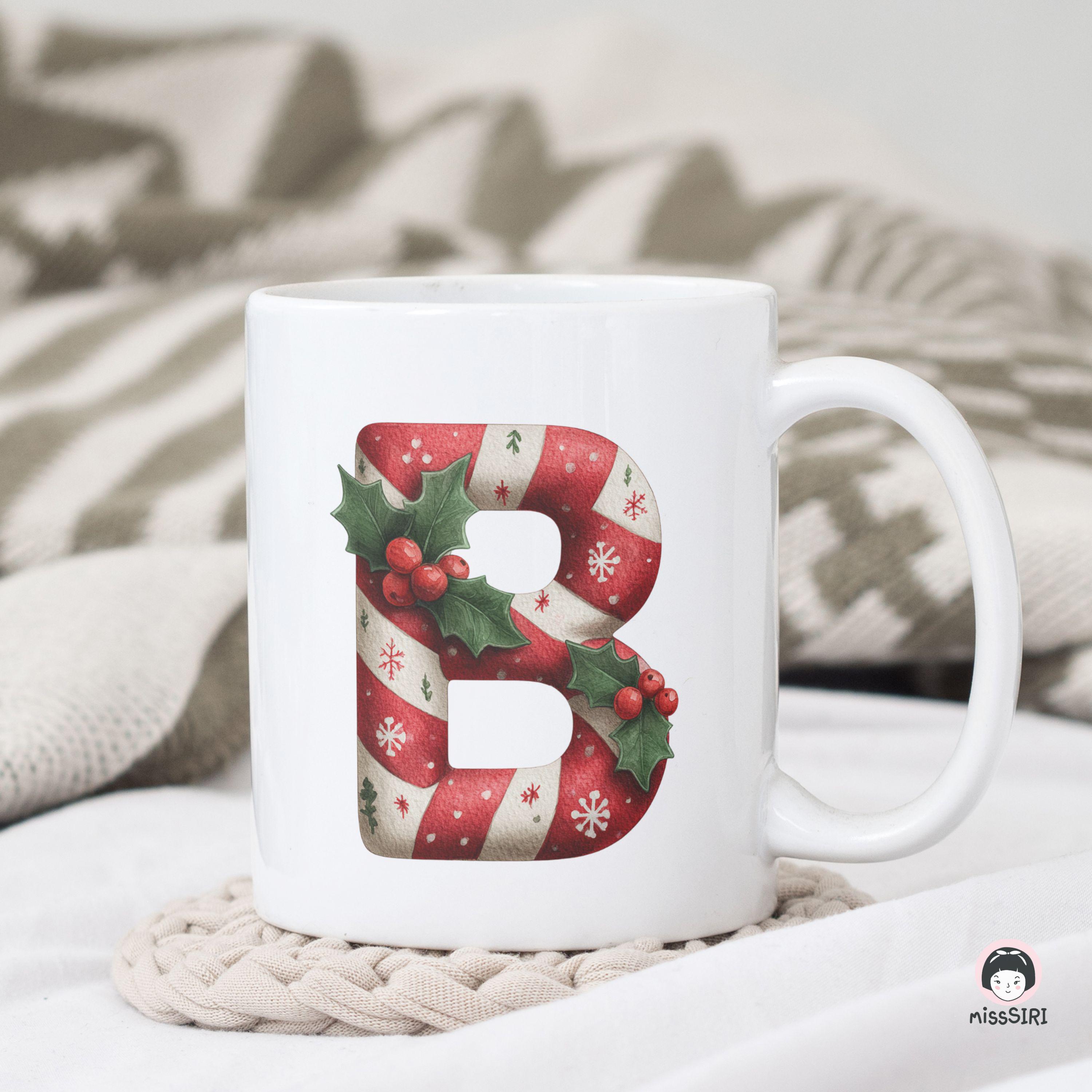 Christmas Candy Alphabet Clipart | 36 Red White Striped Letters and ...