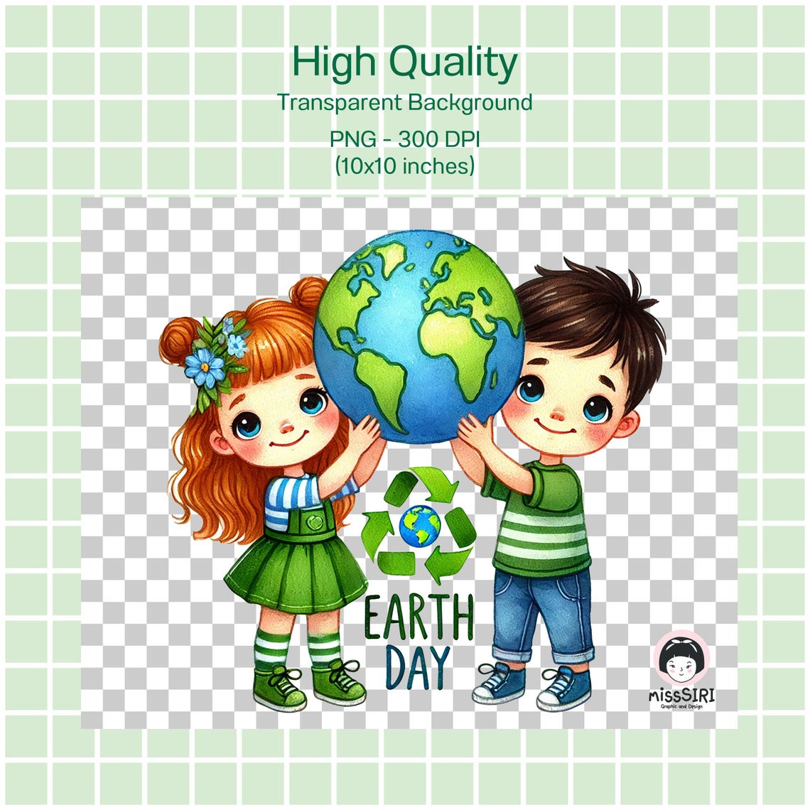 Eco-friendly Watercolor Clipart Set - 46 PNG Files, Go Green Recycling ...