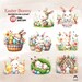 Easter Bunny Watercolor Set - Cute Spring Clipart for Crafts - Etsy