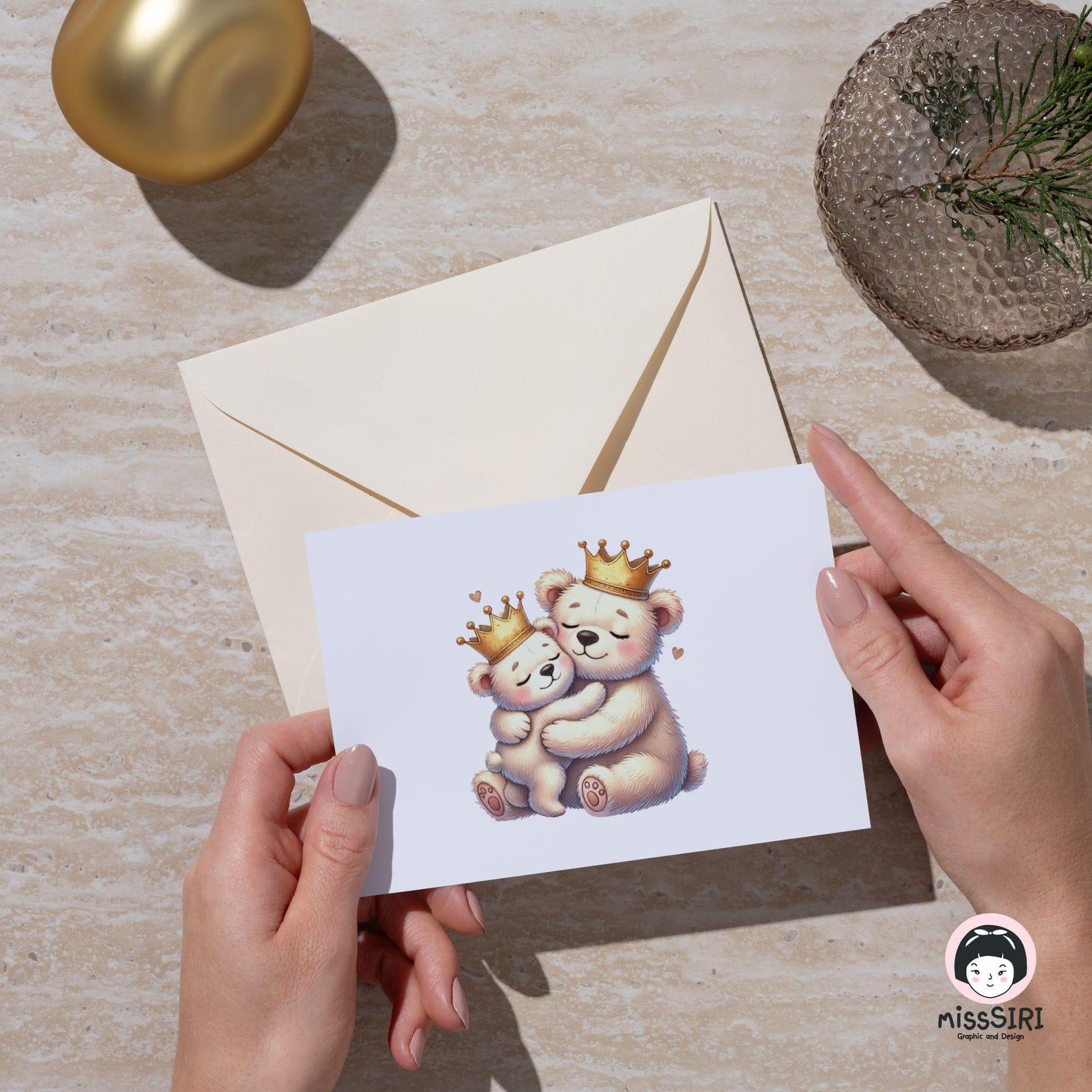 Father’s Day Bear Clipart Set | 27 Watercolor Pngs of Dad and Baby ...