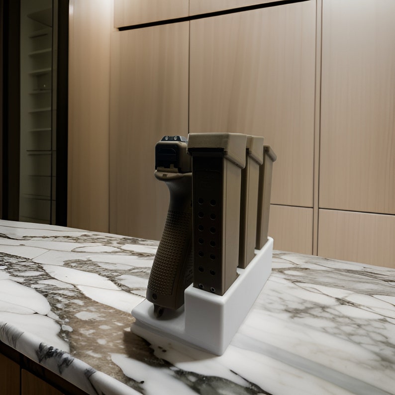 Glock 19 Gun Stand Desk Accessory for Firearm Glock Stand W/ Mag ...