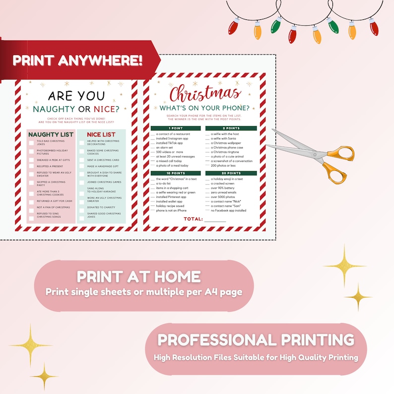 Christmas Party Games Printable Bundle - Digital Download for Holiday ...