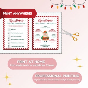 Christmas Party Games Printable Bundle - Digital Download for Holiday ...